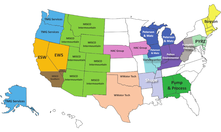 Map – United States – Loprest Water Treatment Co.